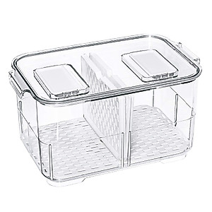 SANNO Stackable Fridge Food Storage Containers Freezer Egg Holder Vegetable Fruit Containers Fridge Containers,Freezer Produce Saver