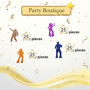 100pcs Disco Confetti, Purple&Blue Glitter 70s 80s Disco Ball Table Confetti, Disco Sign Paper Scatters, Dance Party/Night Disco Themed Party Table Decoration