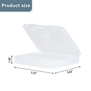 Party Club of America Transparent 5" x 7" Photo Storage Boxes - Photo Organizer Cases Photo Keeper Picture Storage Containers Box for Photos - 20 Pack (Clear)