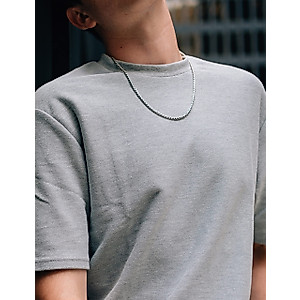 Waitsoul 925 Sterling Silver Box Chain Lobster Clasp 2mm Silver Chain for Women Men Silver Necklace Chain 16-30 Inches (16)