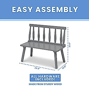 Delta Children Windsor Bench, Grey