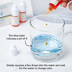 Invigorated Water pH Tester - Measures pH Levels of Water and Saliva - More Accurate Than pH Test Strips - pH Water Tester - pH Level Tester for Water - pH Tester Water Drops - pH Test Kit (3-Pack)