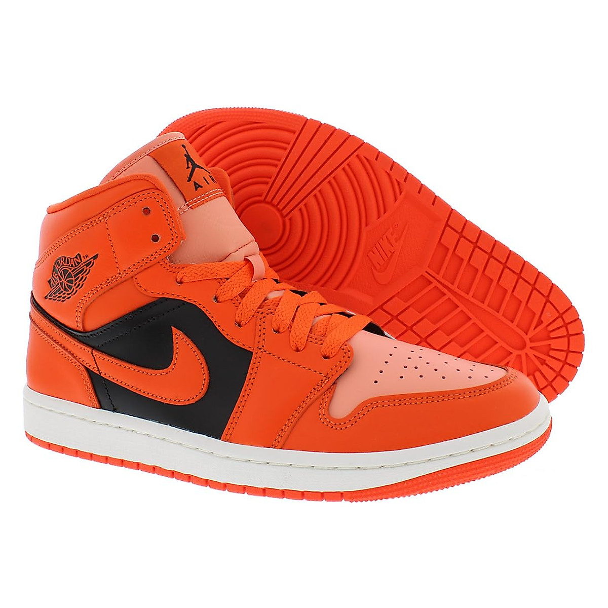 Jordan Womens WMNS Air Jordan 1 MID SE DM3381 600 Orange/Black - Size 6.5W