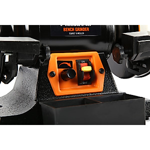 WEN BG625V 2.5-Amp 6-Inch Variable Speed Bench Grinder with Flexible Work Light , Black