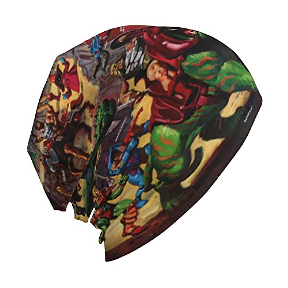 Pobecan He-Man and The Masters Anime of The Universe Anime Knit Hat Beanie Cap Fashion Knitted Hat for for Men Women Teenager Black