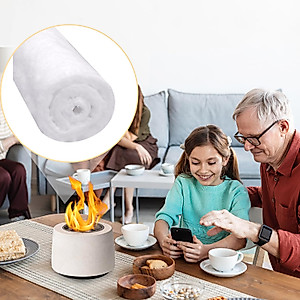 6 Pieces Ceramic Wool Sponge Replacement for Tabletop Fire Pit Bowl to Extend Burning Time - Ceramic Wool Wick Insulation for Bioethanol Fuel Fireplace (12" D x 8" W x 2" H)
