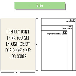 Missonemi Funny Boss Day Card Gift, Best Retirement Card Gifts for Woman Men, Just Because Card for Him Her, Heartfelt Thank You Card for Coworker Work Friend Leader