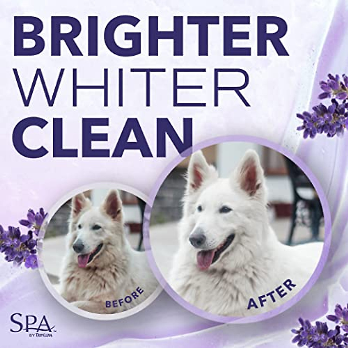 TropiClean SPA Lavish Dog Shampoo | Dog Whitening Shampoo For White Coats & All Other Coat Types | Naturally Derived Salon Grade Ingredients | Made in the USA | 1 Gallon