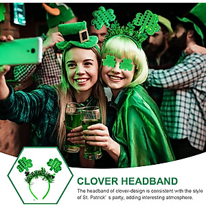 St. Patrick's Day Headband Costume St. Patrick's Day Accessories Shamrock Green Headband Green Shamrock Sunglasses for St Patricks Day Irish Party Supplies Favors