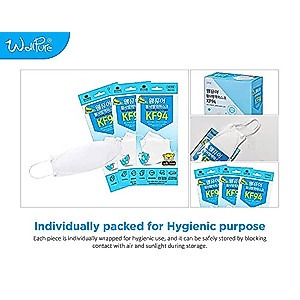 SUMFREE (30 pack) WELLPURE KF94 Kids (Small size), 4 layer protection, 100% Made in Korea, Comfortable breathing, Daily disposable (30)