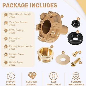 RK-14MH Repair Kit Metal Handle Repair Kit, for Woodford Model 14 Model 18 Outdoor Faucet, Prevent Leaking (7 Pcs)