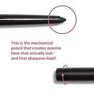 Almay Eyeliner Pencil, Hypoallergenic, Cruelty Free, Oil Free-Fragrance Free, Ophthalmologist Tested, Long Wearing and Water Resistant, with Built in Sharpener, 205 Black, 0.01 oz