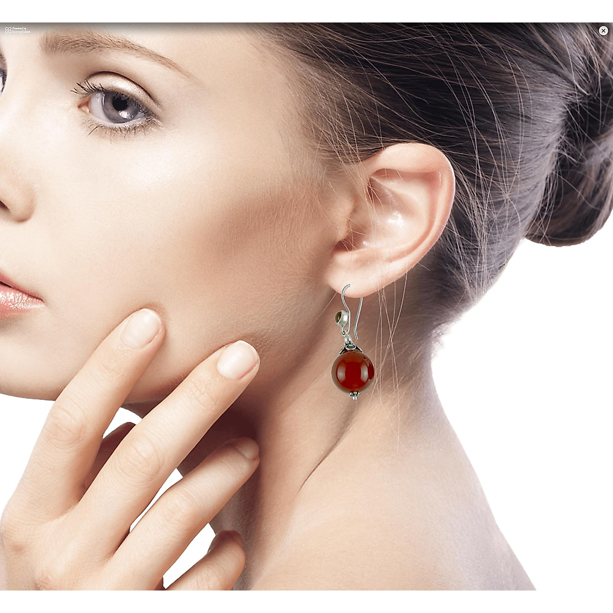 NOVICA Artisan Handmade Carnelian Dangle Earrings Sterling Silver Red India Birthstone [1.8 in L x 0.6 in W x 0.6 in D] ' Gujurati Ode'