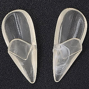 Halloween Fake Fangs, Easy To Wear Teeth Reusable Lifelike Resin 10pcs Transparent for Werewolves for Halloween Parties(19MM)