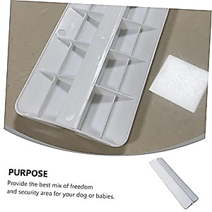 House Walk Stairs Heavy for Plastic Thru Doorways Guardrail Metal Door White Fixator Pet Stairways Part Pedalboard Holder Safety Duty Anti-Kicking Proofing Stairway Board Dog