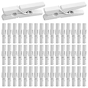 200pcs Mini White Utility Wood Photo Paper Clips Sturdy Small Wooden Clothespins Clothes Line Clips for Scrapbooking Crafts Display Hanging Decorative Pictures