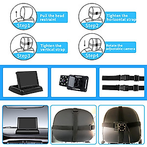 JUNCHEE Baby Car Mirror, Car Seat Mirror Camera and Monitor with Night Vision, Good Baby Monitor and Camera for Baby Car Seat Rear Facing 5.3in x 4.3in x 3.5in