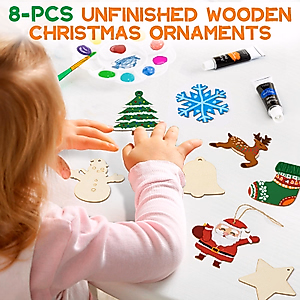 POPYOLA Acrylic Paint Set for Kids, Non Toxic Kids Painting Set with Tabletop Easel, Acrylic Paints, Smock, Canvases, Wooden Stencils, Brushes, Painting Kit Gift for Beginner Student Toddlers