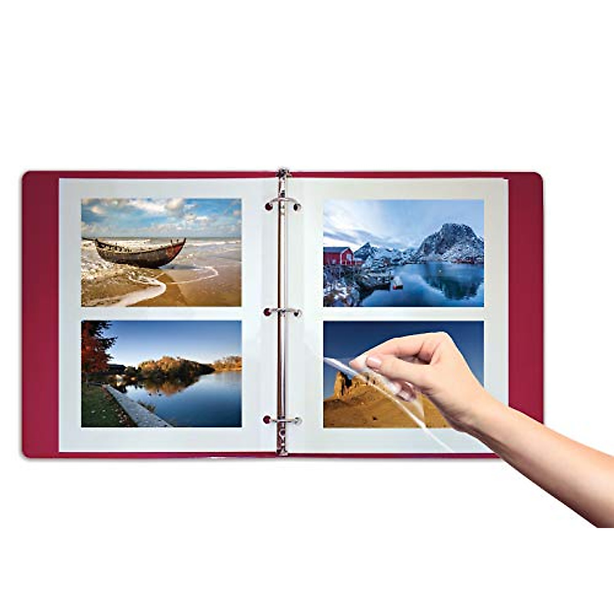 Better Office Products 100 Count Photo Mounting Sheets, 11 x 9 Inches, Double-Sided, 3-Hole Punched, Refill Photo Album Sheets, Replacement Photo Album Sheets, Box of 100