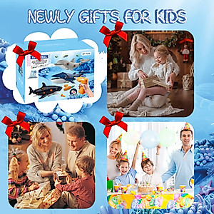 KAEGREEL Take Apart Shark Toys for Kids, Construction Take Apart Ocean Fish Toys with Electric Drill Screwdrivers, STEM Learning Building Toys for Boys Girls Birthday Gift Aged 3 4 5 6 7 8 Year Old