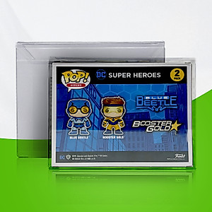 EcoTEK Protectors 2 Funko Pop Protector Hard Case - Crystal Clear, Pack of 2, Heavy Duty, Acid-Free Storage Box and Display Case with Film, Acrylic Protector (2 pcs)