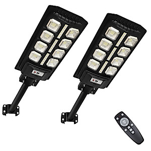 SUN NEED Solar Street Light,300W Solar Street Lights Outdoor Dusk to Dawn 30000Lumens Motion Sensor with Remote Control,IP67 Waterproof Led Solar Outdoor Lights,for Parking lot,Garden,Street(2 Set)