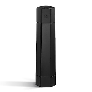 HexClad Cookware Professional Grade Heavy Duty Pepper Grinder Mill with Refillable Black Aluminum Mono-Chrome Pepper Mill and Adjustable Coarseness