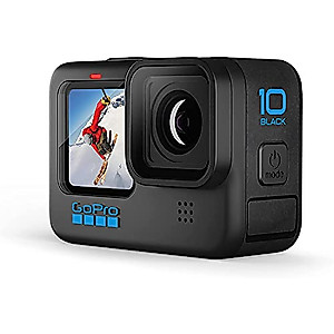 Pixel Hub GoPro HERO10 Hero 10 Camcorder Black - Ultimate Bundle Includes: Sandisk Ultra 64GB microSD, 2X Extra Batteries, Charger, Underwater Housing, LED Light Kit, Carry Case and More