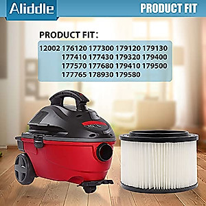 Aliddle 17810 Replacement Filter For Craftsman 9-17810 Wet Dry General Purpose Vacuum Cleaner Fit 3&4 Gallon