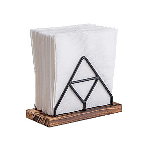 Choxila Napkin Holder for Table, Napkin Dispenser with Black Metal Wire for Modern Farmhouse Decor Restaurant Kitchen Decor