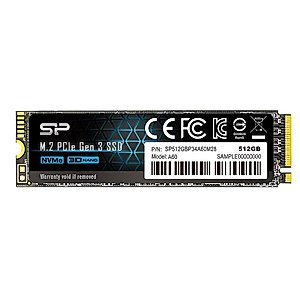 Silicon Power A60 M.2 2280 512GB Max2200/1600 MB SP512GBP34A60M28