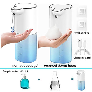 Automatic Soap Dispenser - Automatic Foam Hand Soap Dispenser, No-Touch Foam Soap Dispenser, 13.5 oz/400ml Wall Mountable - for Bathroom Kitchen Hand Soap Dispenser