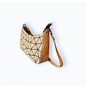 Cork Culture Cork Crossbody bag Shoulder Bag Vegan Sustainable Natural gift durable lightweight,Beige