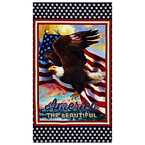 Robert Kaufman Panel Americana Kaufman Patriots Eagle Digital 23.5in Fabric