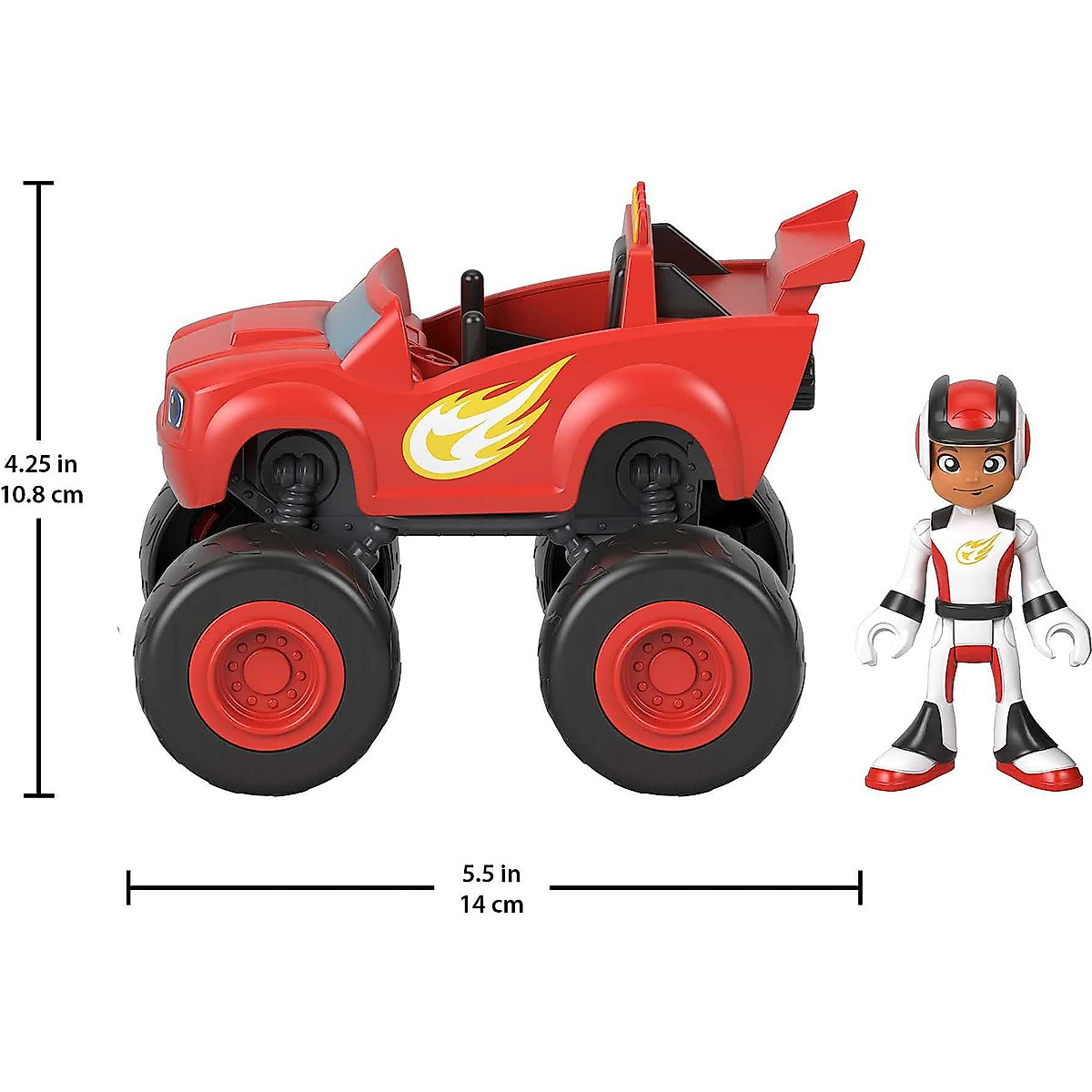 Fisher-Price Blaze and The Monster Machines Toy Truck & Figure Set, Blaze & AJ, Preschool Racing Play Ages 3+ Years