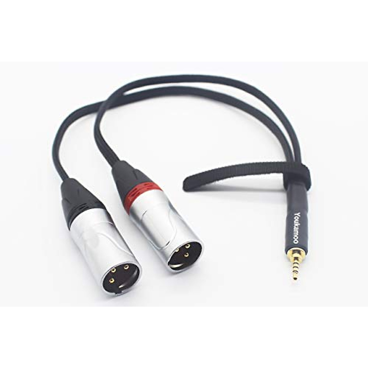 Youkamoo 2.5mm Trrs to Dual XLR Male Cable Balanced Audio Headphone Adapter Cable 1 FT 0.3M