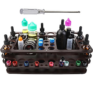Wooden Vape Display Stand Holder Wooden RDA RTA Tank Holder Liquid Bottle Holder (Wooden Holder, Size B)