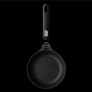 Berghoff GEM Non-stick Cast Aluminum 3Pc Fry Pan Set, Black, Stay-cool Detachable Handle Ferno-Green, PFOA Free Coating Induction Cooktop Compatible