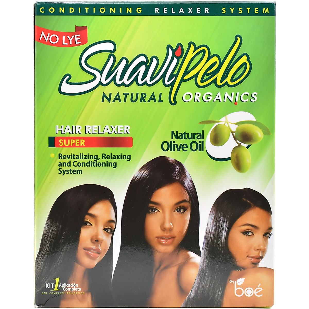 Suavipelo Natural Organics Hair Relaxer - No Lye (1 application Kit)