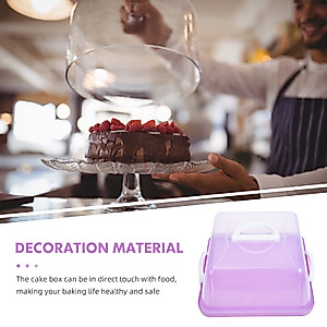 LIFKOME Portable Cake Carrier Handle Cake Container Holder Lid Cake Stand Transport Storage