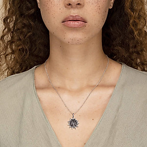 925 Sterling Silver Urn Necklace for Ashes-Sunshine Cremation Keepsake Pendant Tree of Life Ashes Necklace Jewelry Cremation Memorial Gifts for Men Women