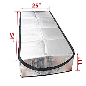 Attic Stairway Insulation Cover - Premium Energy Saving Attic Stairs Door Ladder Insulator Pull Down Tent with Zipper 25 in x 54 in x 11In (Attic Cover)