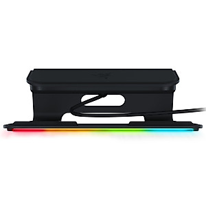 Razer Laptop Stand Chroma: 3-Port USB 3.0 Hub - Ergonomic Design - Anodized Aluminum Construction - Customizable Chroma RGB Lighting - Matte Black