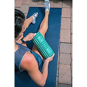 TriggerPoint Grid Patented Multi-Density Foam Massage Roller for Exercise, Deep Tissue and Muscle Recovery - Relieves Muscle Pain & Tightness, Improves Mobility & Circulation (13"), Teal