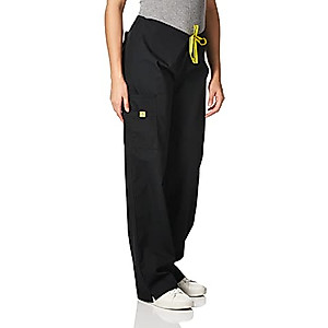 WonderWink Women's Origins Sierra Scrub Pant, Black, Medium