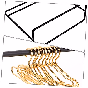 KOMBIUDA 1 Set Clothes Hanger Closet Racks for Hanging Clothes Miniture House Furniture Clothes Organizer Rack Mini Clothing Wardrobe Clothes Rack Miniature Hanger Display Stand Black Metal