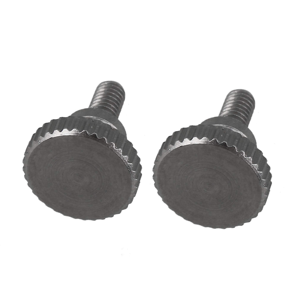 CNBTR M2.5x6mm Flat Knurled Head Fully Threaded Thumb Screws Bolt Fastener Pack of 4