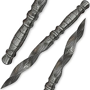 EdgeLandKnives Heavy Duty Damascus Steel Knife- 9 Inches Knife With Sheath, Damascus Steel Knife With Sheath, Best Gift Knife For Men (EL1013)