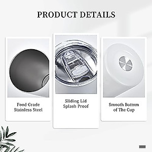 AFHYZY 20 oz Skinny Tumbler Reusable Coffee Travel Mug with Lids and Straws, Insulated Coffee Cups 20oz Stainless Steel Water Bottles Leak Proof for Home, Adults - Mother's Day