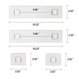 FOCUS FINEST Transparent Shower Caddy Adhesive for Replacement, No Drilling, Bathroom Storage Shelves and Kitchen Racks (4PCS)